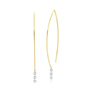 GRAZIELA Floating Diamond Drop Earrings