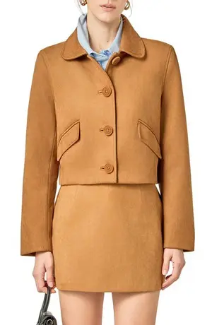 English Factory Faux Suede Jacket
