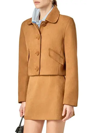 English Factory Faux Suede Jacket