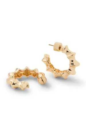 JENNIFER FISHER Murphy Huggie Hoop Earrings - Yellow Gold
