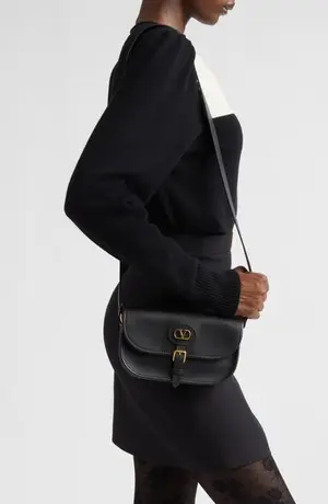 Valentino Garavani Antibes Leather Crossbody Bag - Black