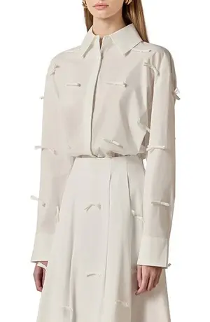 English Factory Bow Detail Tunic Shirt