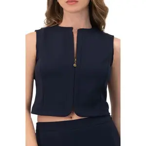 IVONNE Front-zip Crop Top