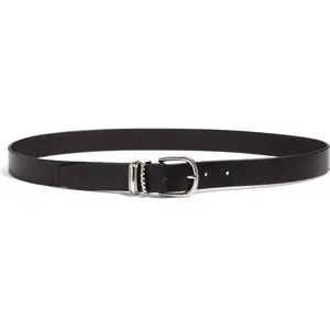 Treasure & Bond Raina Leather Belt - Black- Silver