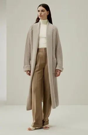 Lilysilk Cashmere-wool Blend Cardigan - Millet
