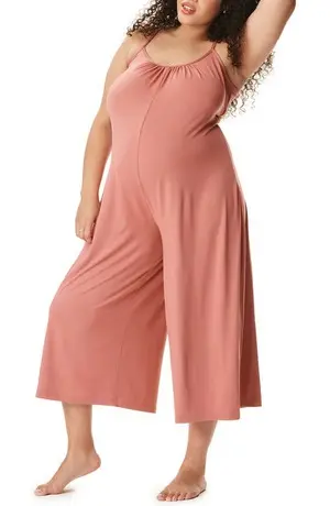 Motherhood Maternity Maternity Sleep Romper With Nursing Access - Mauve