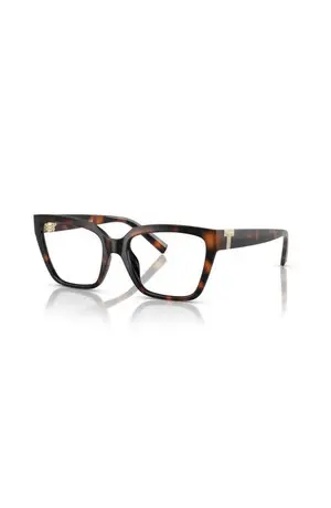Tiffany & Co. 52mm Square Full Rim Optical Glasses - Tortoise