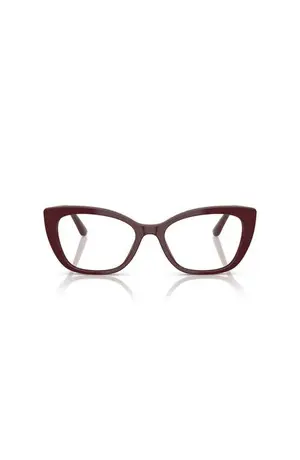 Dolce & Gabbana 52mm Cat Eye Optical Glasses - Red