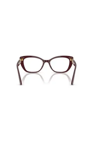 Dolce & Gabbana 52mm Cat Eye Optical Glasses - Red