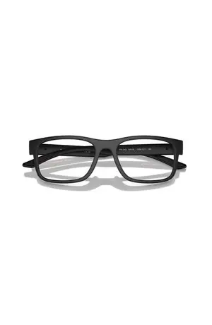 Prada 52mm Rectangle Optical Glasses - Black