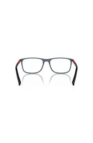 Prada 55mm Rectangle Optical Glasses - Blue