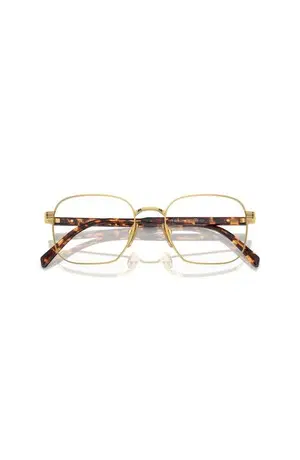 Prada 53mm Rectangle Optical Glasses - Gold
