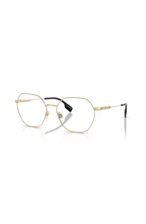 Burberry 54mm Irregular Full Rim Eyeglasses - Gold