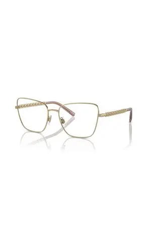 Dolce & Gabbana 55mm Butterfly Eyeglasses - Gold