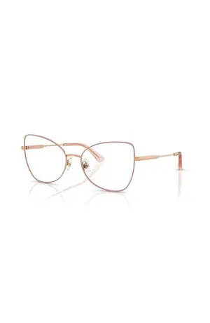 JIMMY CHOO 53mm Butterfly Eyeglasses - Gold