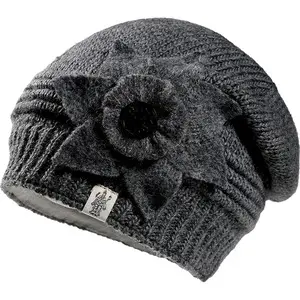 NIRVANNA DESIGNS Wool Beanie With Shearling Lining - Ash