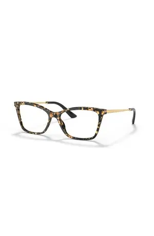 Dolce & Gabbana 54mm Rectangle Full Rim Eyeglasses - Black