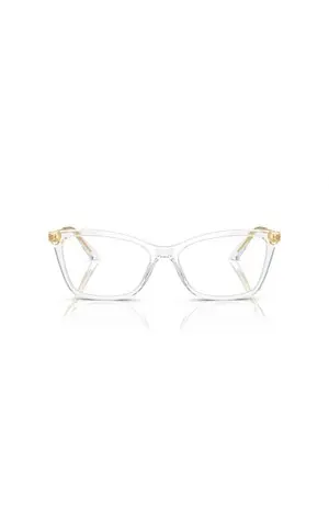 Dolce & Gabbana 54mm Rectangle Full Rim Eyeglasses - Transparent