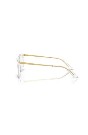 Dolce & Gabbana 54mm Rectangle Full Rim Eyeglasses - Transparent