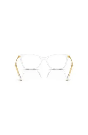 Dolce & Gabbana 54mm Rectangle Full Rim Eyeglasses - Transparent
