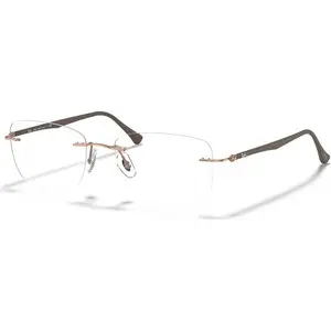 Ray-ban 52mm Rectangle Optical Glasses - Beige