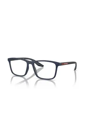 Prada 54mm Rectangle Optical Glasses - Blue