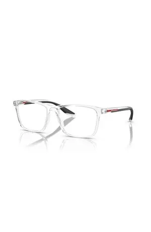 Prada 54mm Rectangle Optical Glasses - Transparent