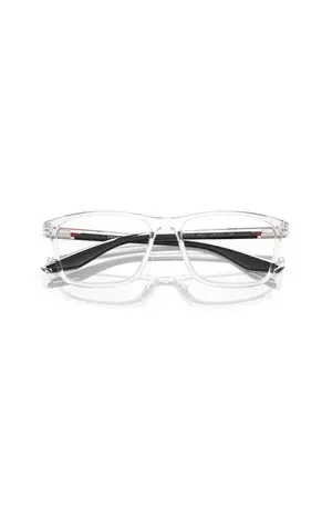 Prada 54mm Rectangle Optical Glasses - Transparent