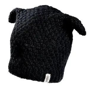 NIRVANNA DESIGNS Bear Ear Beanie Black