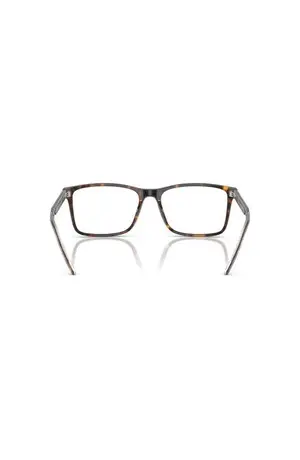Giorgio Armani Rectangle Full Rim Eyeglasses - Tortoise