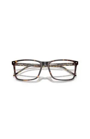 Giorgio Armani Rectangle Full Rim Eyeglasses - Tortoise