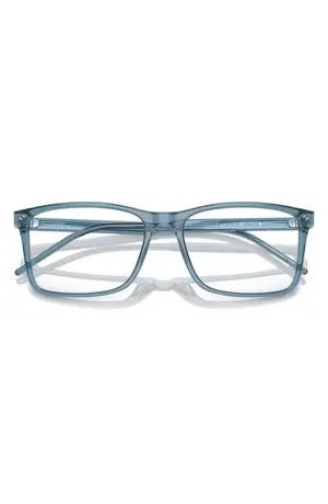 Armani Exchange Ar7258 Rectangle Acetate Eyeglasses - Transparent Blue/demo Lens