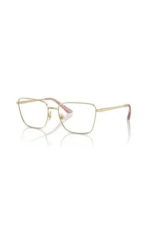 JIMMY CHOO 55mm Rectangle Optical Glasses - Gold
