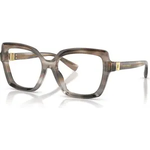 Dolce & Gabbana 53mm Butterfly Eyeglasses - Grey