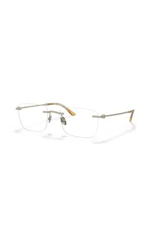 Giorgio Armani 55mm Rectangle Optical Glasses - Black