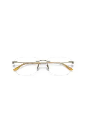 Giorgio Armani 55mm Rectangle Optical Glasses - Black