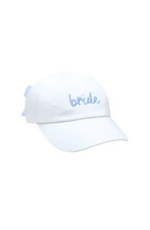 BITS & BOWS Bride Adult Baseball Cap With Bow Detail - White