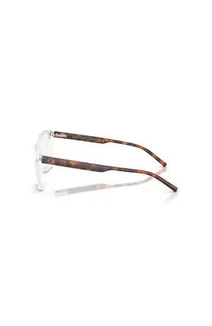 Armani Exchange 54mm Rectangle Eyeglasses - Transparent