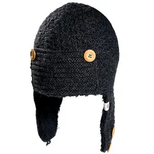 NIRVANNA DESIGNS Wool Trapper Hat Charcoal