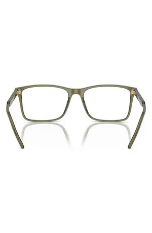 Armani Exchange 55mm Rectangle Eyeglasses - Transparent Green/demo Lens