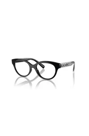 Dolce & Gabbana 48mm Phantos Optical Eyeglasses - Black