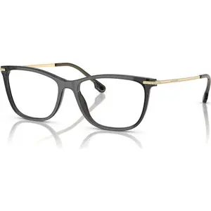 Versace 54mm Rectangle Eyeglasses - Black