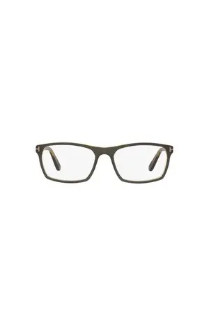 TOM FORD 56mm Full Rim Rectangle Eyeglasses - Green