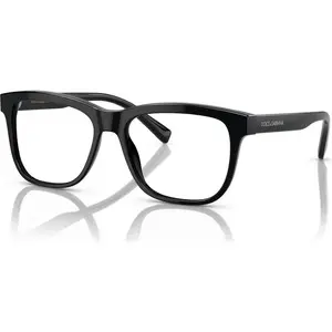 Dolce & Gabbana 49mm Rectangle Eyeglasses - Black