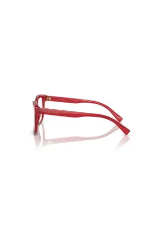 Dolce & Gabbana 49mm Rectangle Eyeglasses - Red