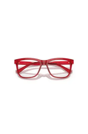 Dolce & Gabbana 49mm Rectangle Eyeglasses - Red