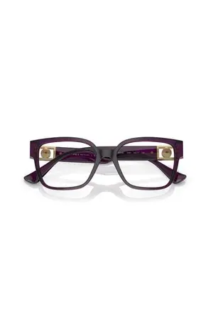 Versace 54mm Square Full Rim Eyeglasses