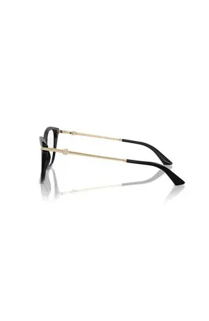 JIMMY CHOO 52mm Rectangle Full Rim Eyeglasses - Black