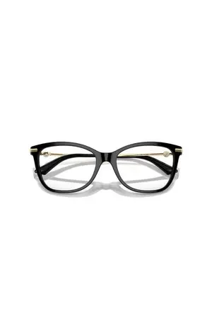 JIMMY CHOO 52mm Rectangle Full Rim Eyeglasses - Black