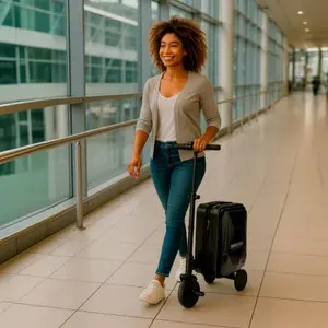 PURSONIC Smart Travel Bundle Electric Scooter Luggage With Air Tag
